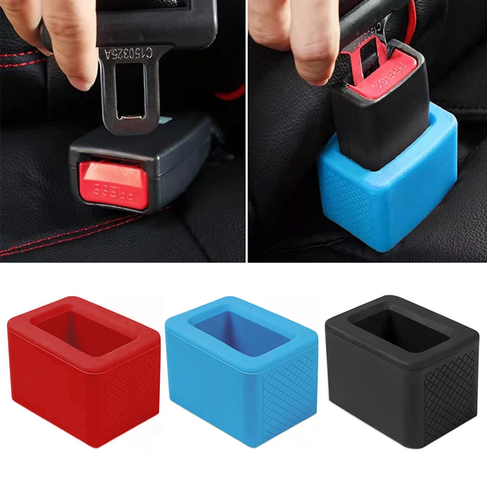 1pc Universal Car Safety Belt Buckle Holder Silicon Buckle Protective ...