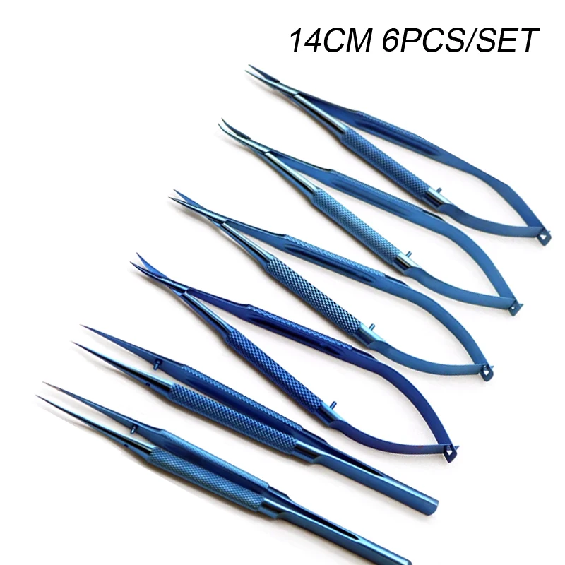 14cm-6pcs-set-Microsurgical-scissors-holding-needle-clamp-platform ...