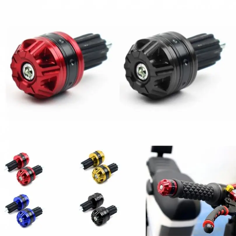 2pcs-Universal-Bright-Face-Motorcycle-Handle-Bar-Ends-Grips-for-7-8 ...