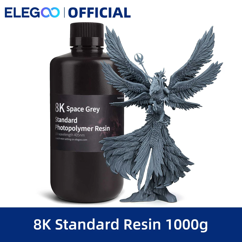 ELEGOO-8K-3D-Printer-Resin-405nm-Standard-Photopolymer-Resin-UV-Curing ...