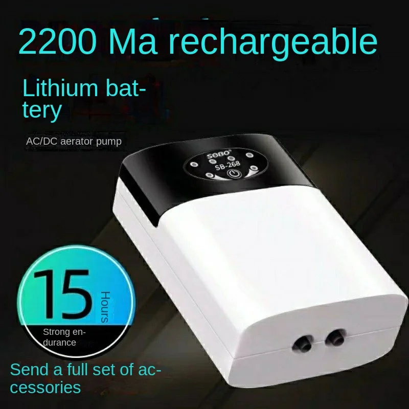 Mini-Aquarium-Air-Pump-Fish-Tank-Compressor-Single-Double-Outlet-Oxygen ...