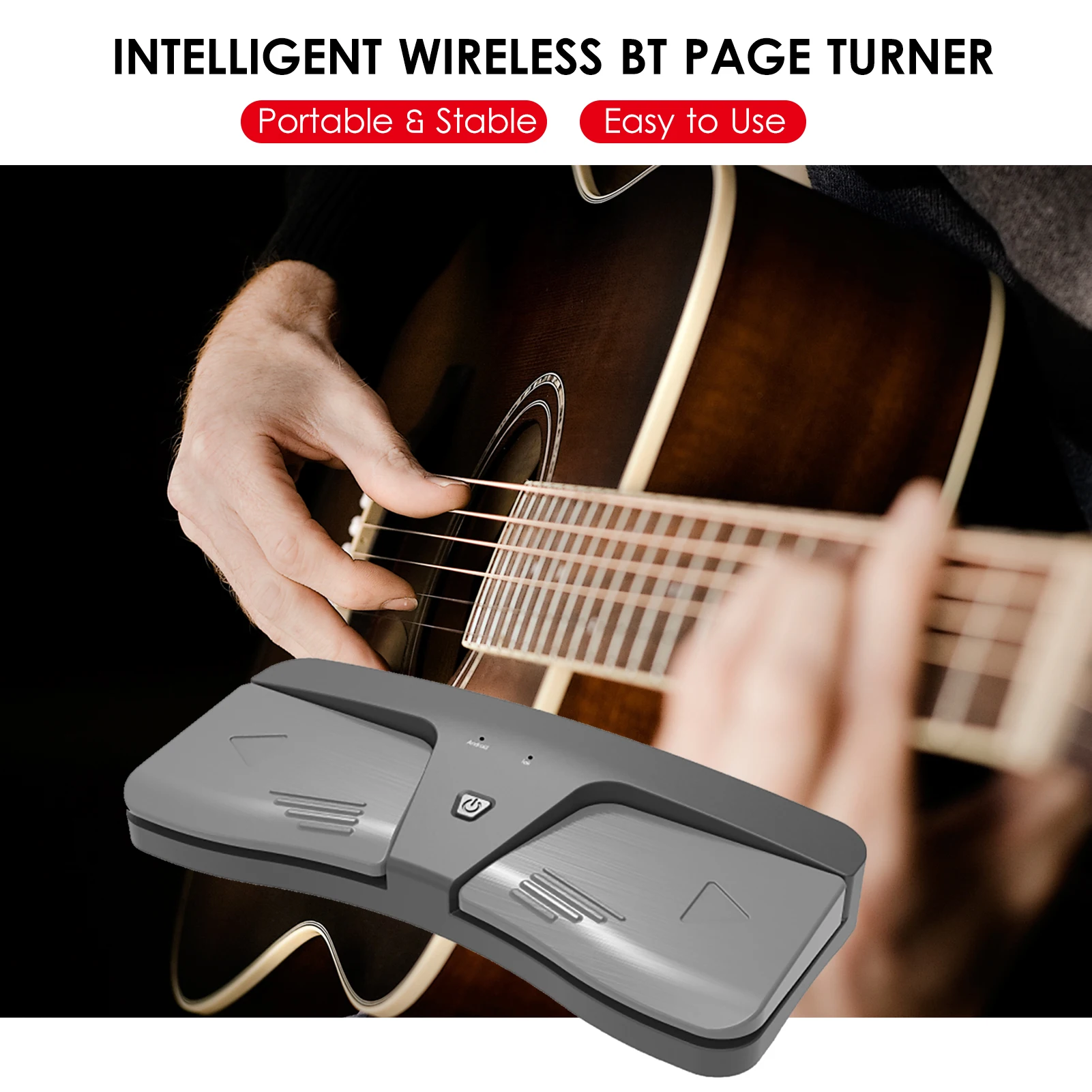 Intelligent Wireless BT Page Turner Pedal Compatible with iOS and ...