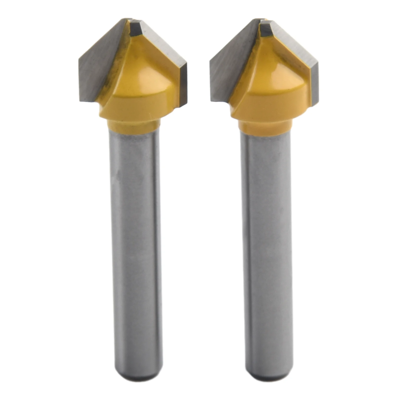 2pc-90-Degree-V-Shaped-Flat-Head-Router-Bit-6mm-Shank-Flat-Head-Chamfer ...