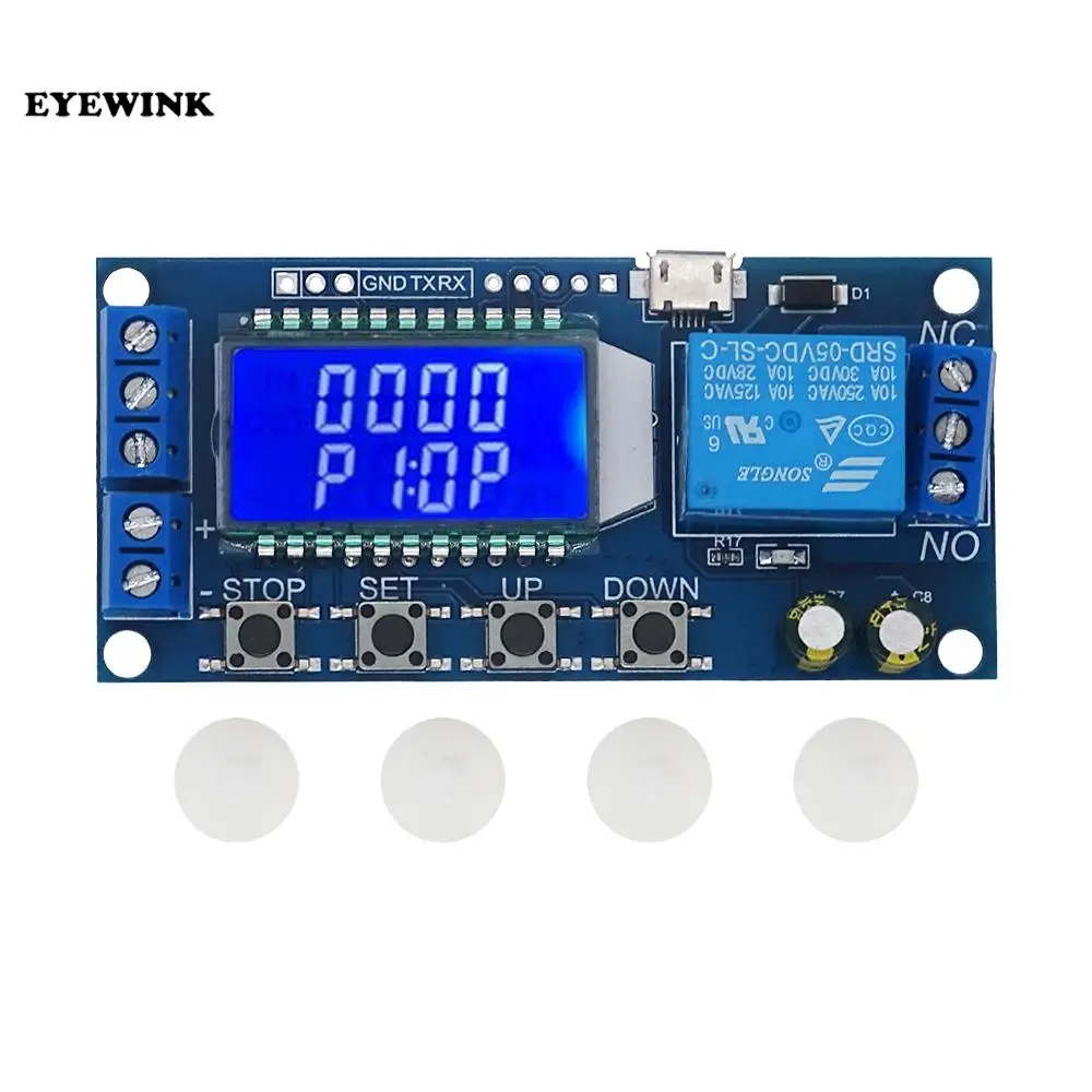XY-LJ02-micro-USB-5-0V-1-channel-relay-module-time-delay-power-off ...