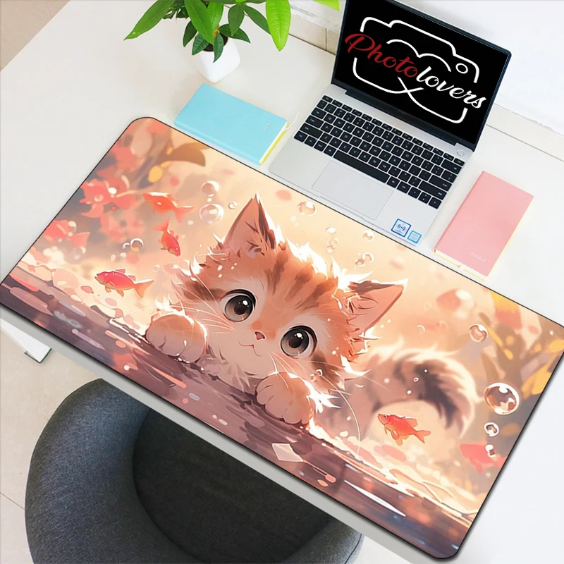 Anime-Xxl-Mouse-Pad-Gaming-Accessories-Cartoon-Cat-Keyboard-Mousepad ...