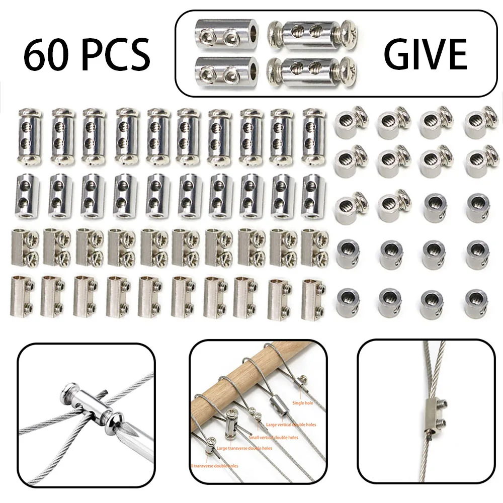 60pcs-Set-Various-Styles-of-Fixtures-Double-Hole-Cable-Clamps-Single ...