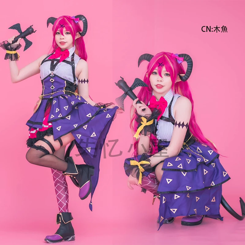 COS-KiKi Anime Vtuber Hololive Mano Aloe Game Suit Lolita Dress Lovely ...