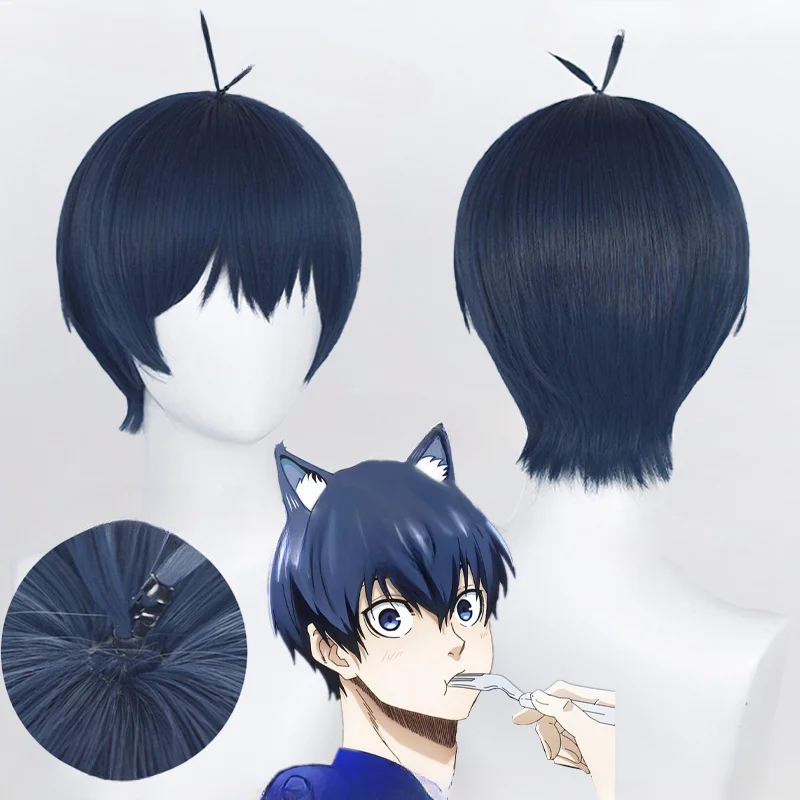 Anime Isagi Yoichi Cosplay Wig 28cm Black/Blue Cosplay Wigs Heat ...