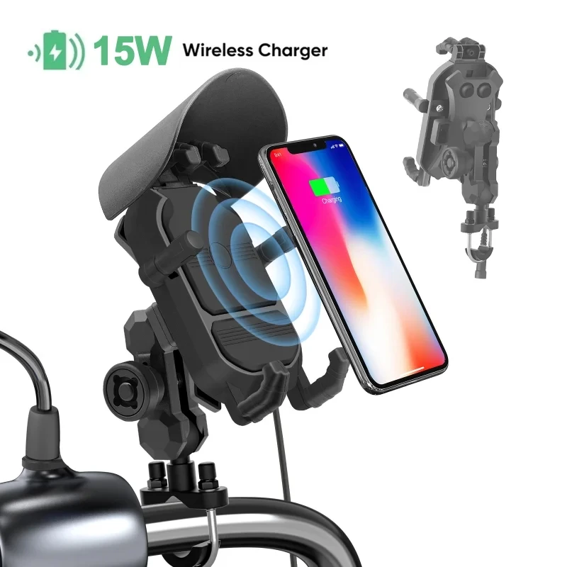15W-Motorcycle-Wireless-Charging-Phone-Holder-Phone-Cradle-Charger-GPS ...