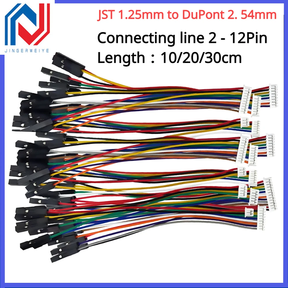 5pcs/lot JST 1.25mm to DuPont 2. 54mm-1P Cable Connection/Terminal Wire ...