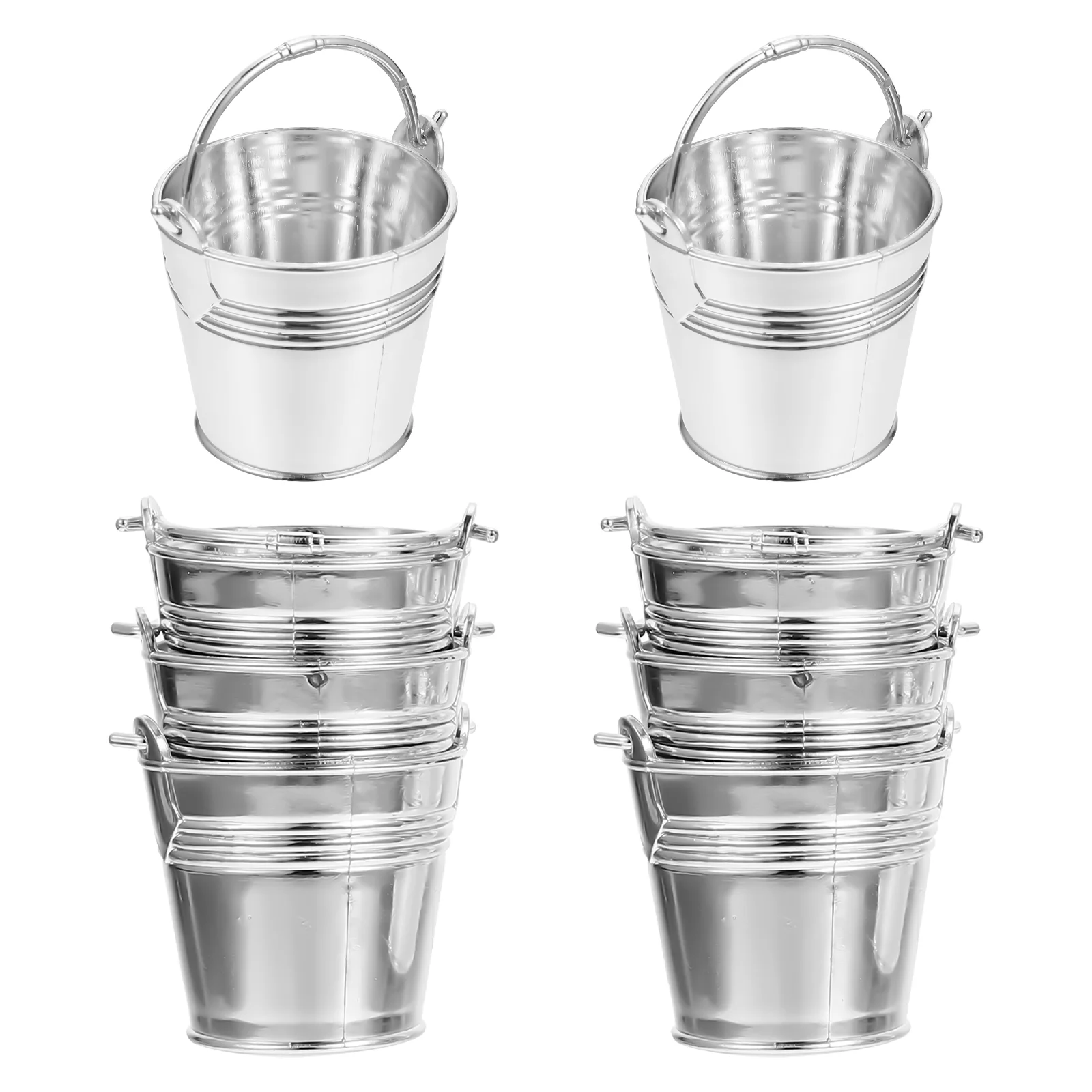 10pcs Bucket Tin Pails with Handles for Party Favors Candy Votive ...