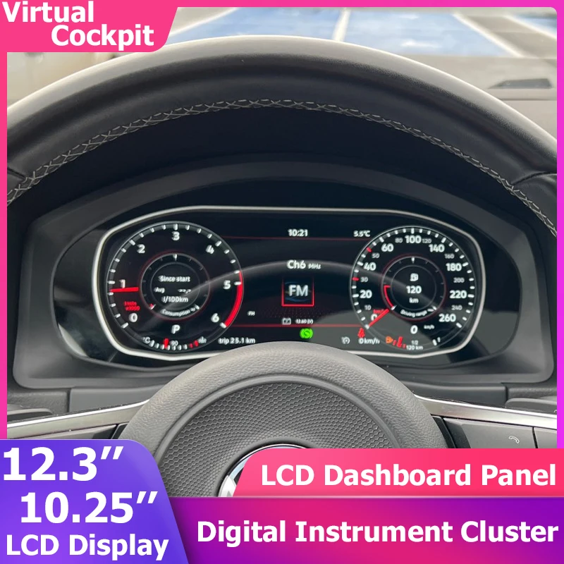 12-3-LCD-Speedometer-Digital-Virtual-Cockpit-Instrument-Cluster-For-VW ...