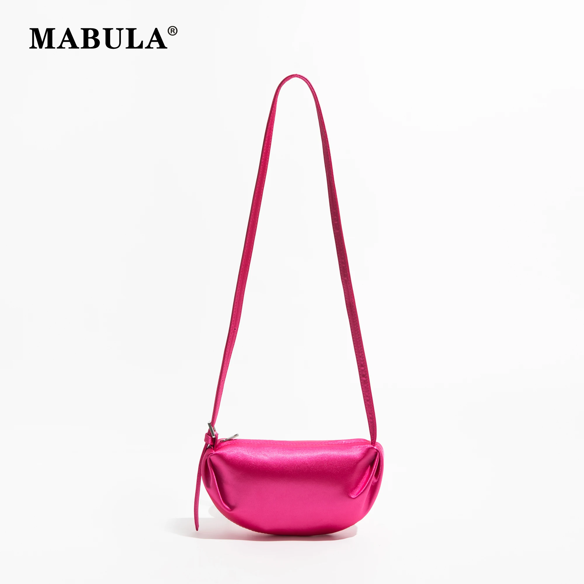 Mabula 클라우드 크로스 바디 백 여성용 미니 만두 모양 슬링 휴대폰 파우치 심플한 숄더 지갑 한국 여성 클러치 핸드백