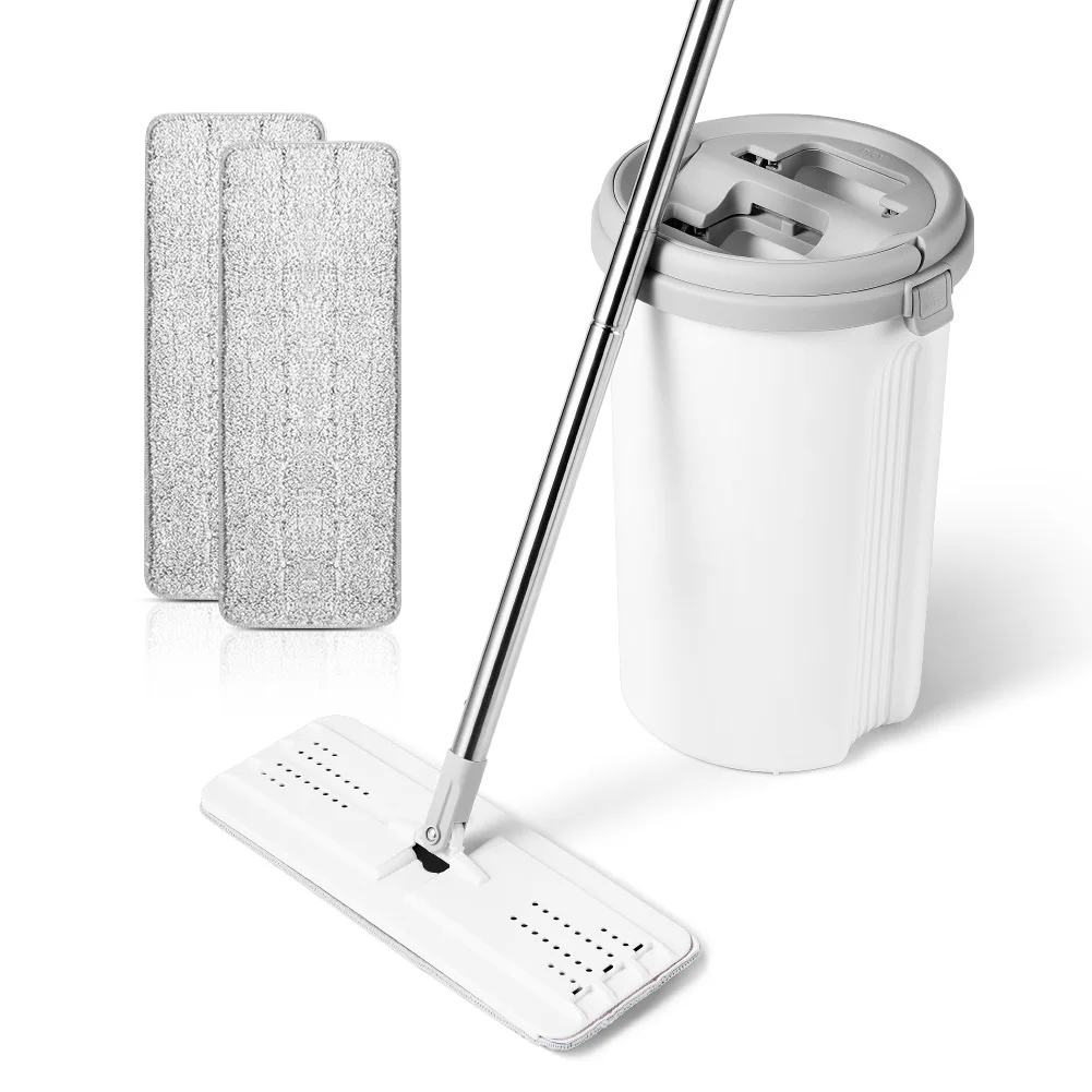 Flat Squeeze Mop And Big Capity Bucket Hand Free Wringing Floor ...