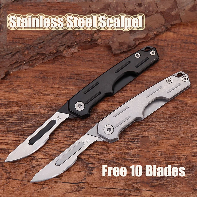 MINI-Stainless-Steel-Scalpel-EDC-Folding-Knife-Portable-Multifunctional ...