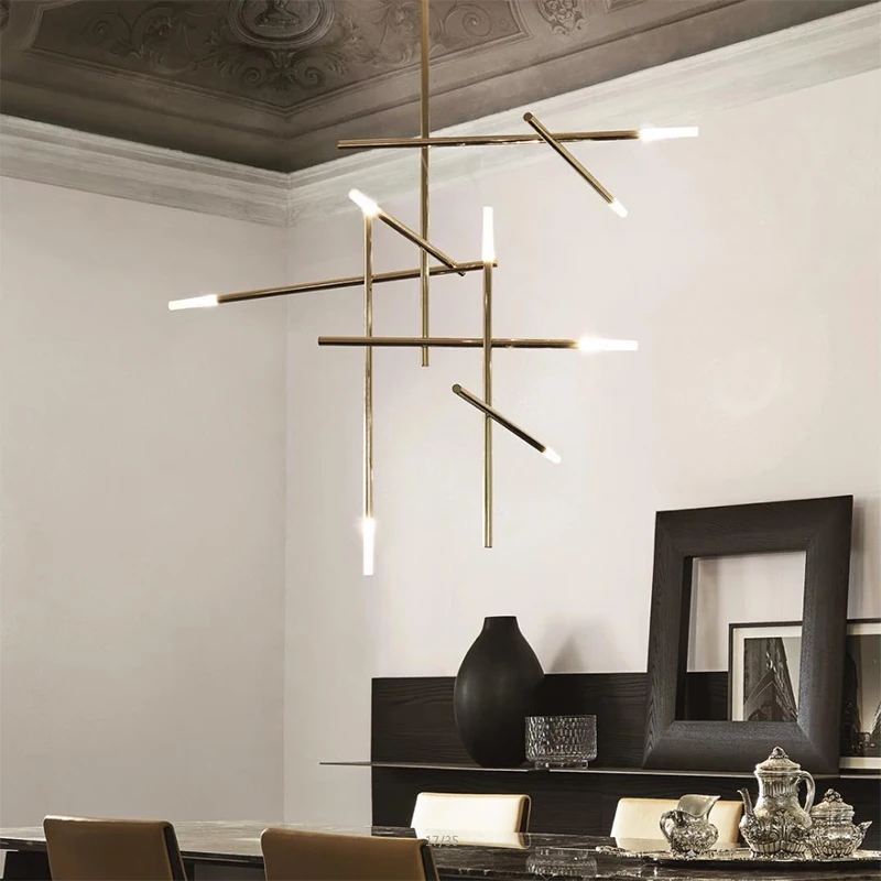 Italian Linear Ceiling Pendant Lights Dining Room Nordic Modern ...