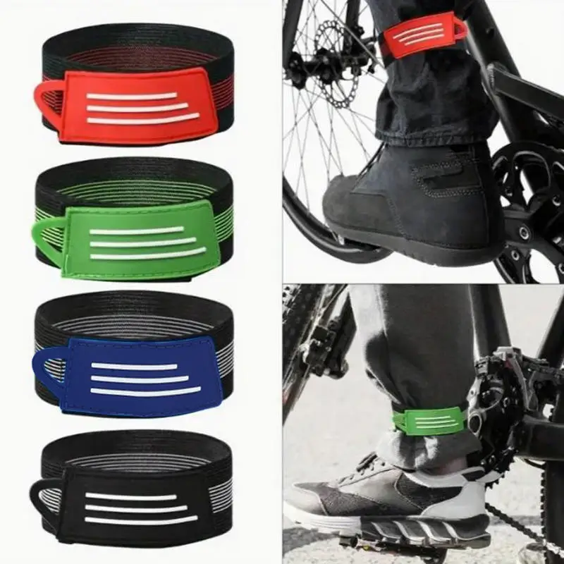 Bike Bicycle Outdoor Ankle Leg Bind Bandage Trousers Pant Bands Clips ...