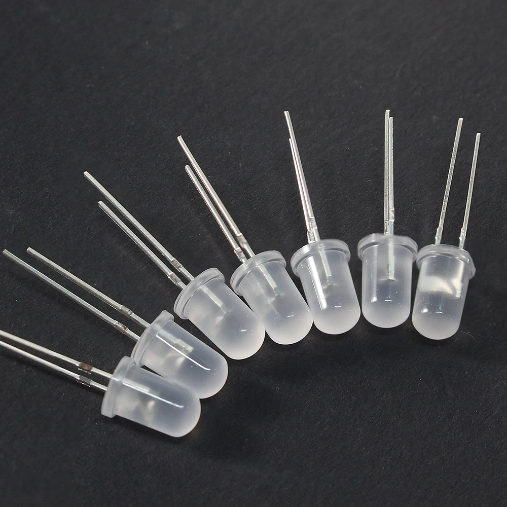 100PCS Fog LED Diode 5MM Blue Green Red White Yellow Led Lights Diodes
