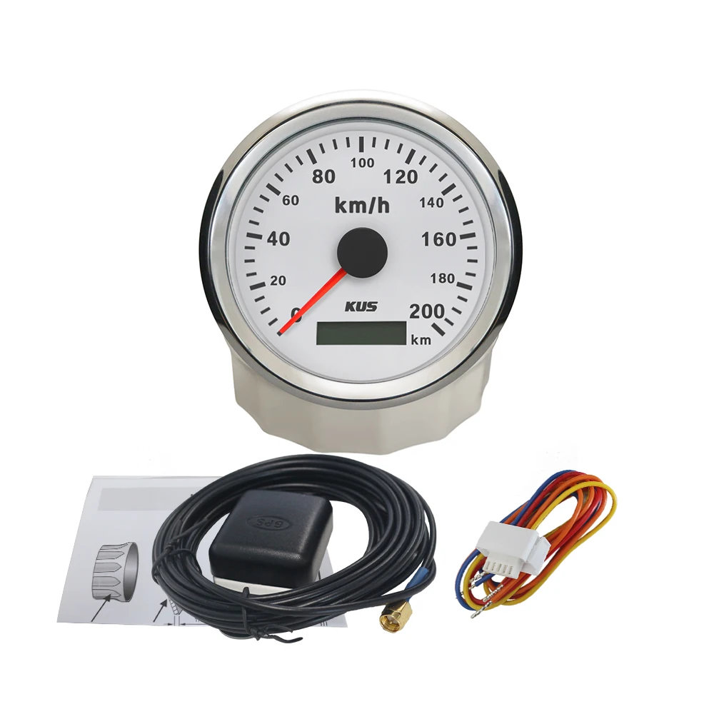 KUS-85mm-Universal-Car-Motor-GPS-Speedometer-0-120KM-H-0-200KM-H ...