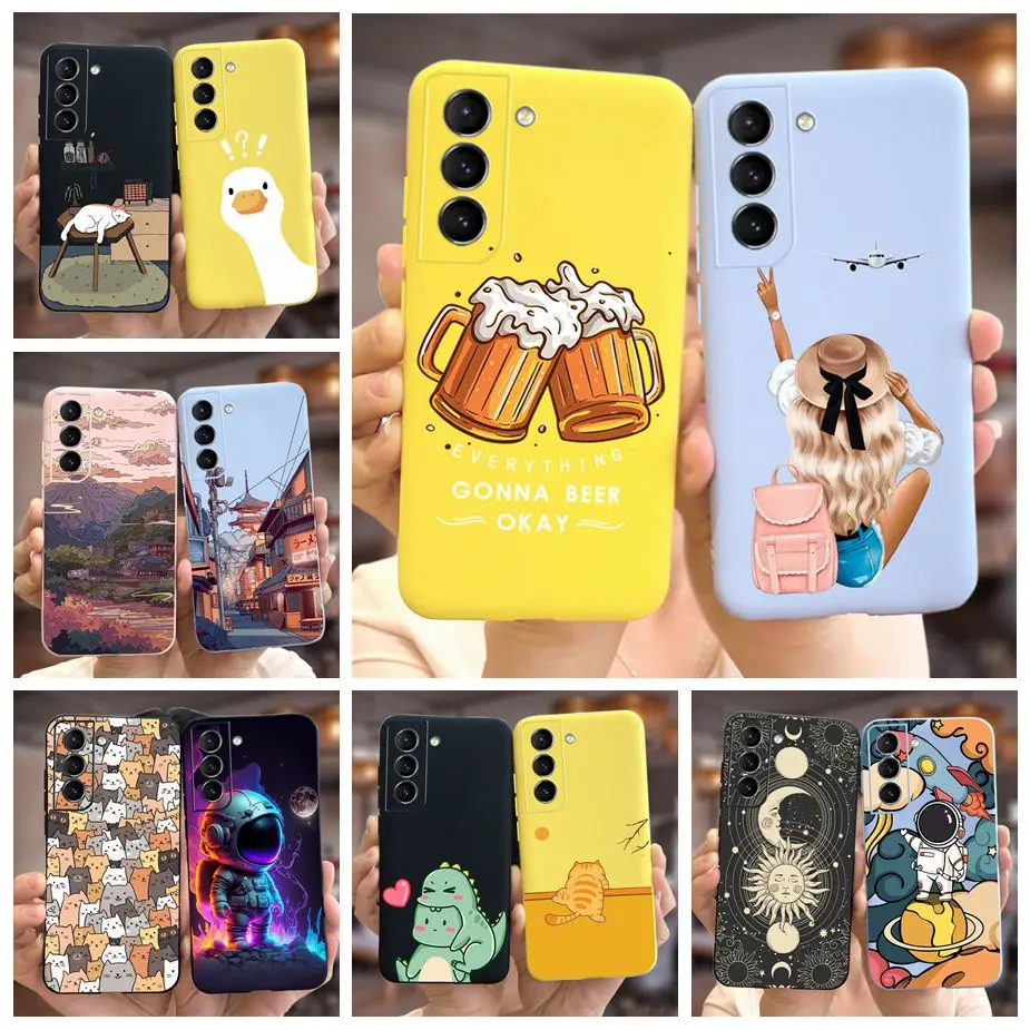 For-Samsung-Galaxy-S22-Plus-Case-Cute-Fashion-Candy-Painted-Cover-Soft ...