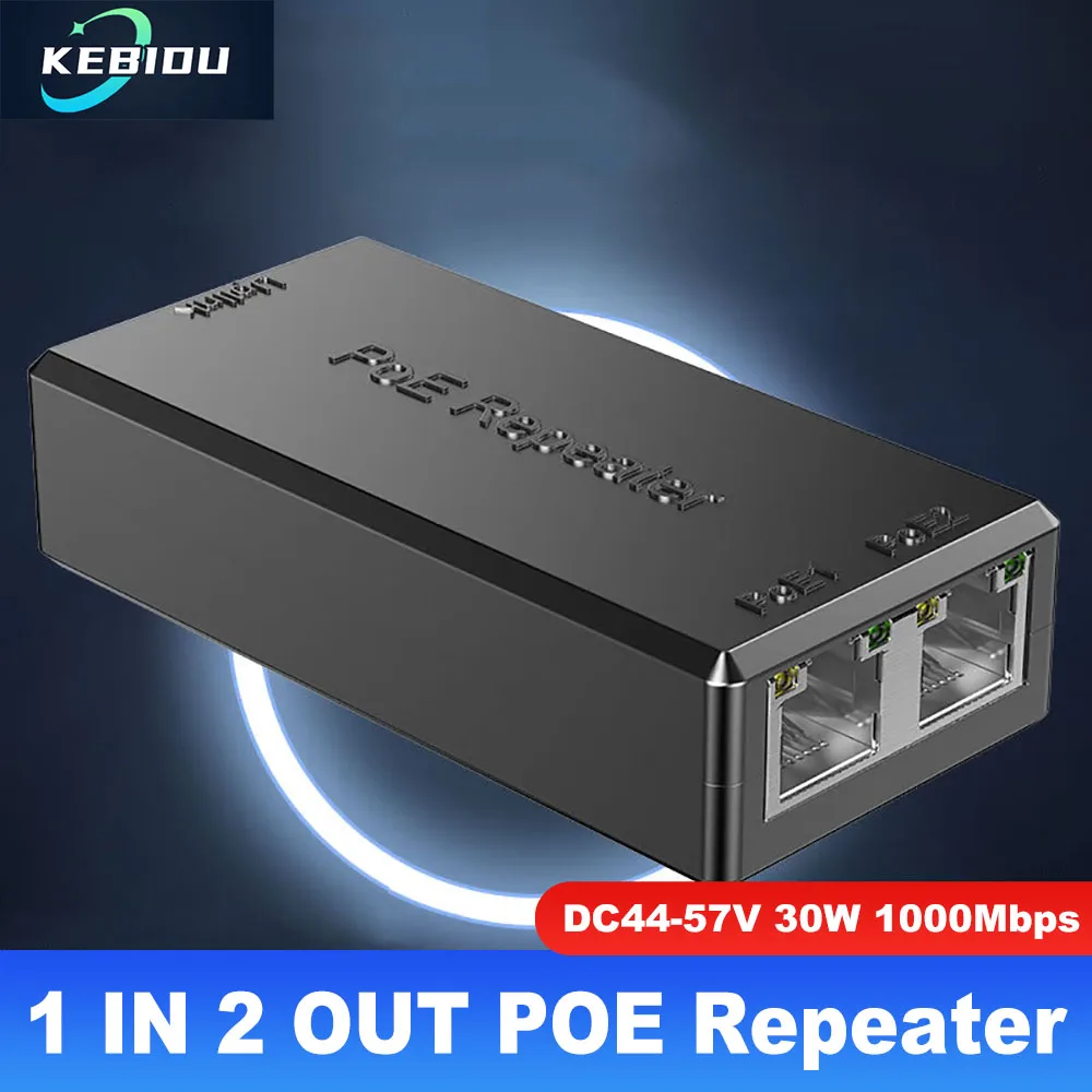 2 Port POE Extender 100/1000Mbps with IEEE 802.3af Standard for IP ...