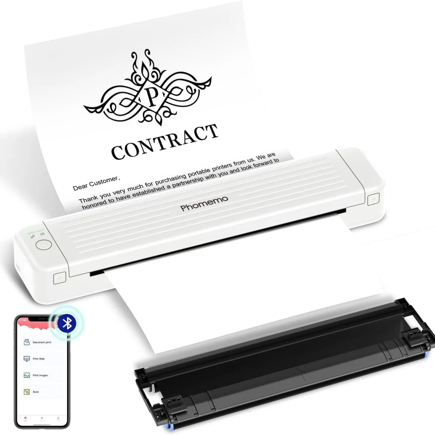 Phomemo-P831-A4-A5-B5-Portable-Wireless-Mini-Hand-Thermal-Transfer ...