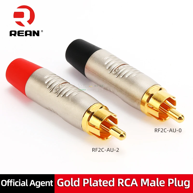 NEUTRIK's REAN RCA Cinch Phono Cable Connector Audio Video Gold Plated ...