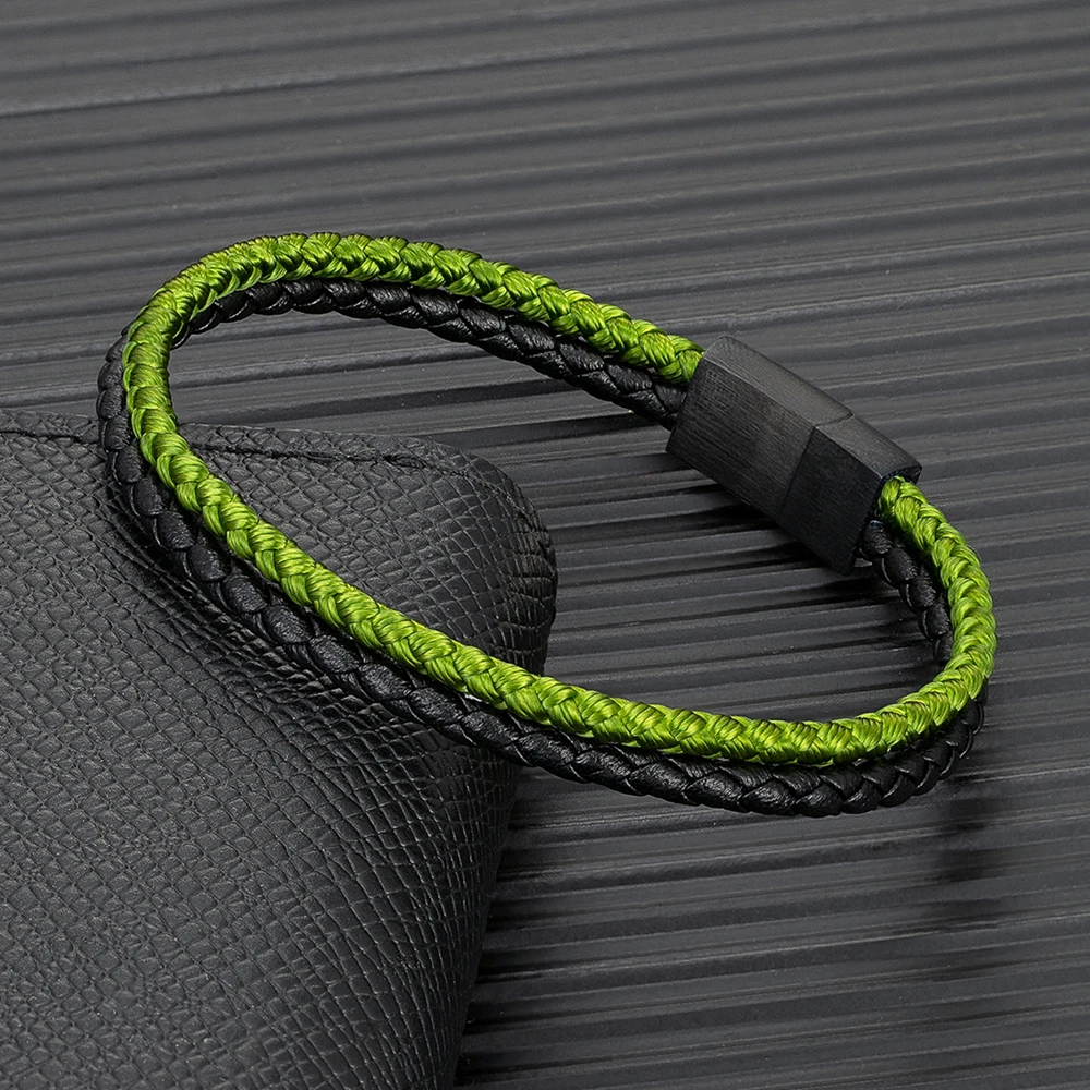 MKENDN-Men-Double-Strand-Leather-Rope-Bracelet-for-Women-Simple-Matte ...
