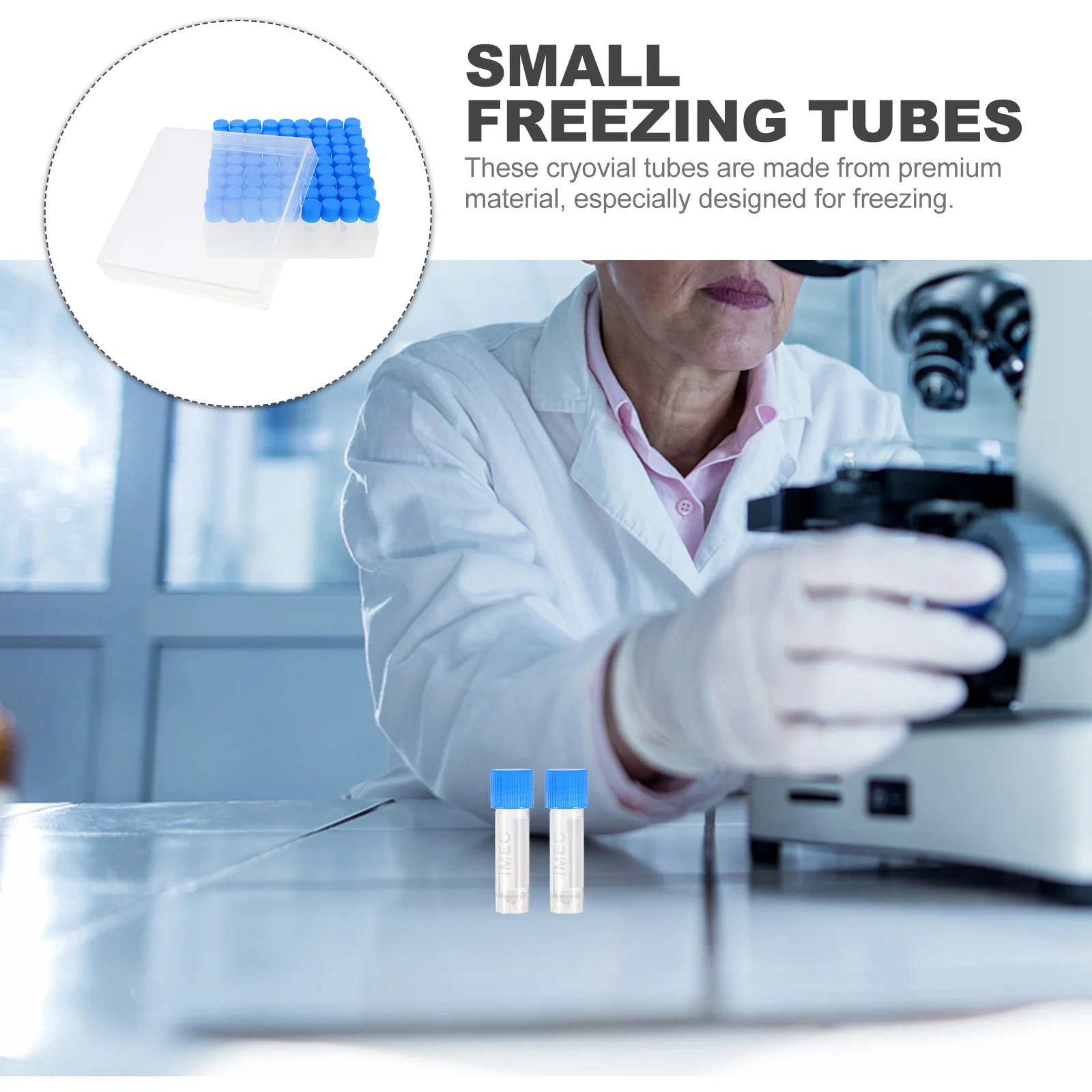 5ml Freezing Tubes Small Sample Tubes Cold Storage Tubes with Screw Lid ...