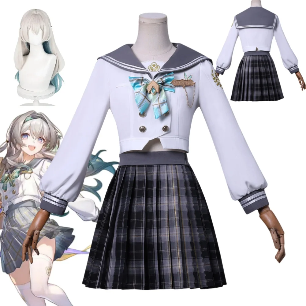 Anime Firefly JK Uniform Cosplay Game Honkai：Star Rail Costume Wig ...