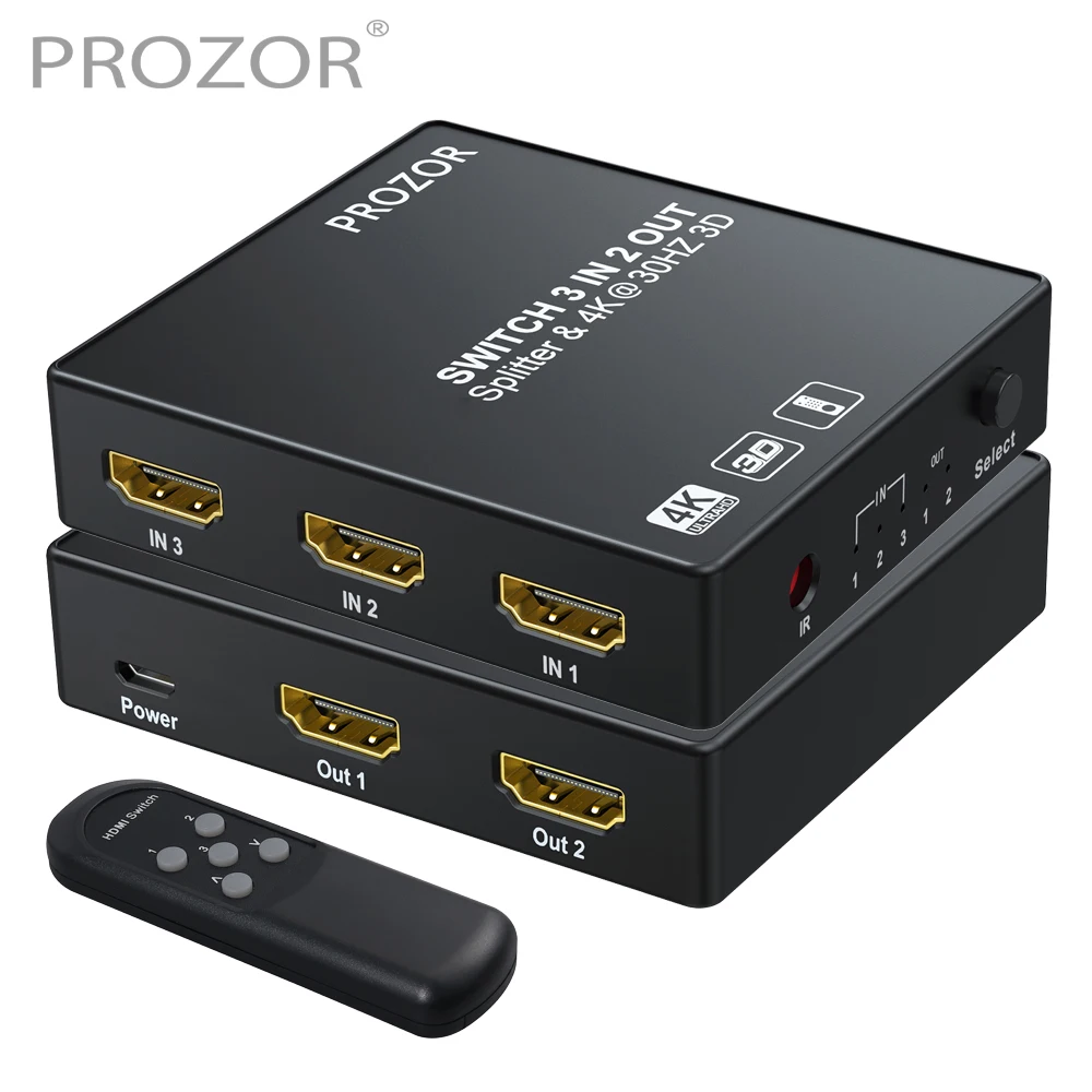 PROZOR-conmutador-3-en-2-compatible-con-HDMI-Hub-de-conmutaci-n-autom ...