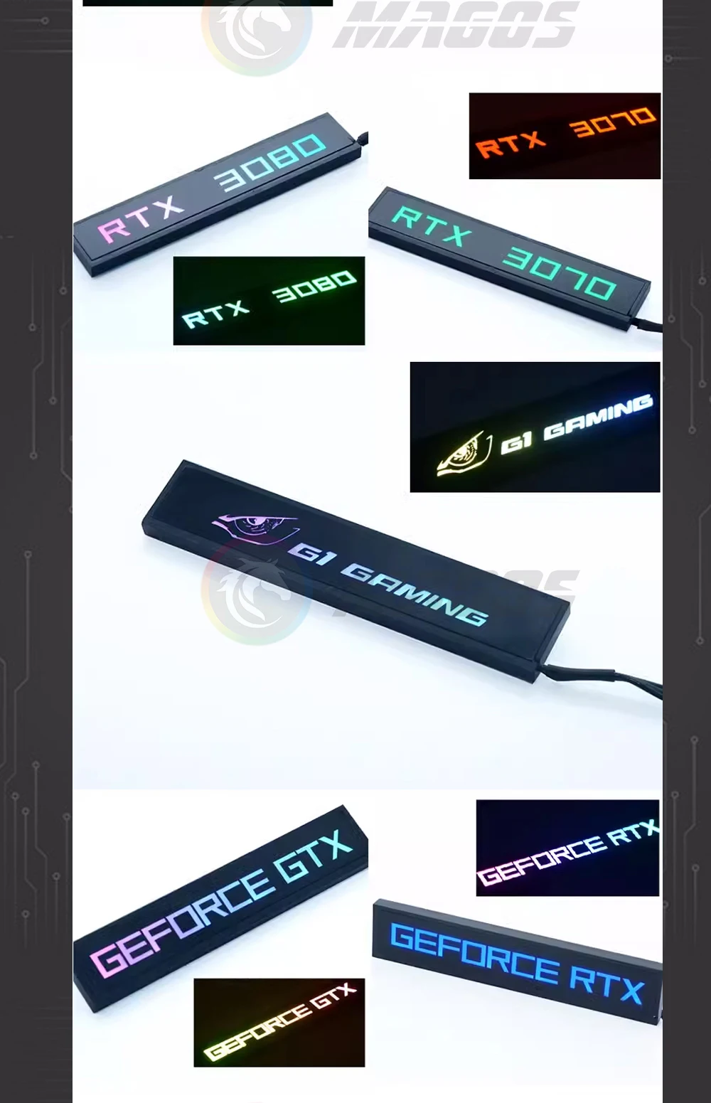 FREEZEMOD Graphics Card Side Panel RGB RTX 4080 4090 3080 3090 RX6900 ...