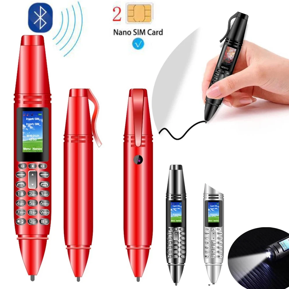 AK007 Pen Mini CellPhone 0.96" Tiny Screen GSM Dual SIM Camera ...