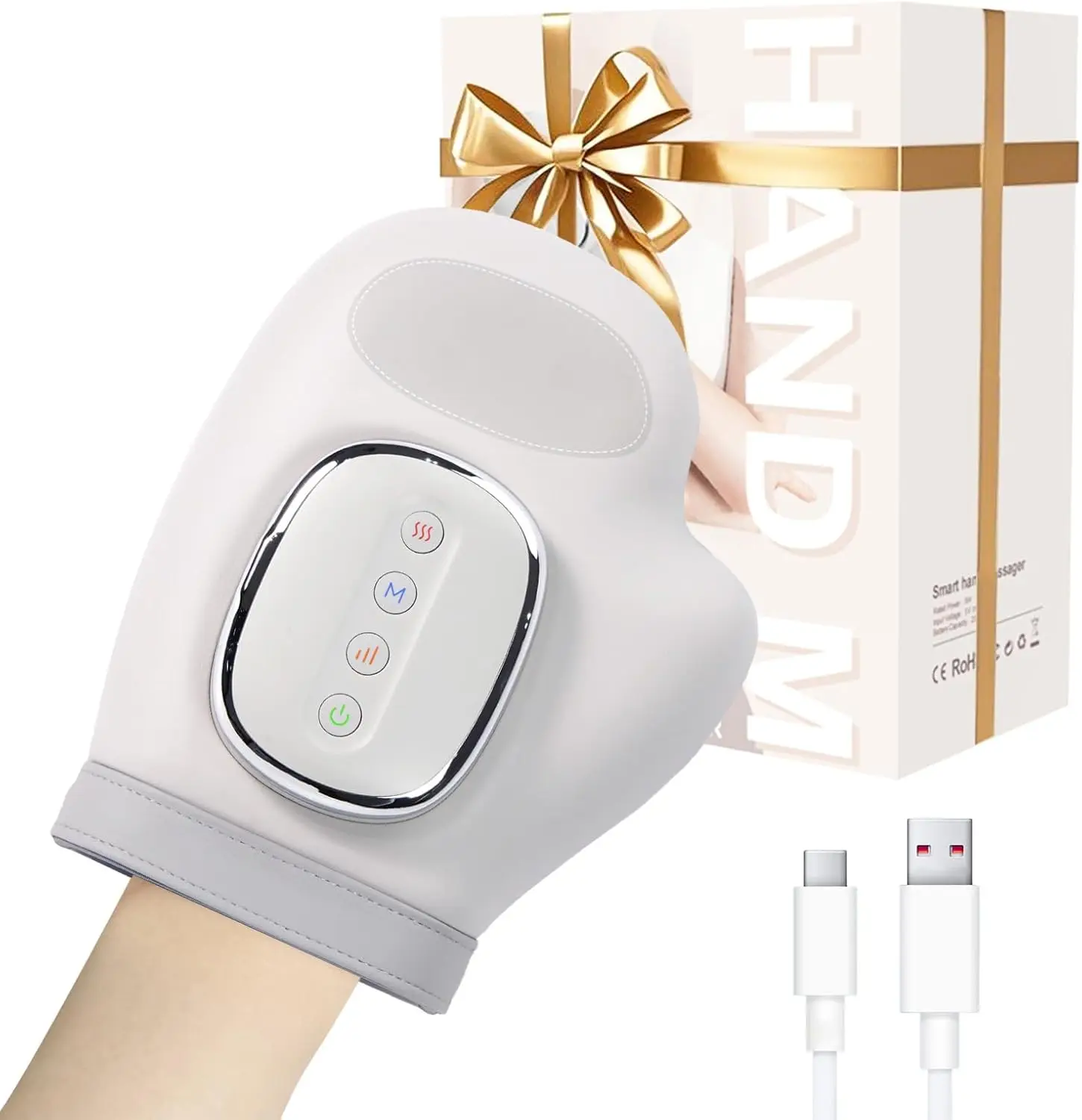 Hand Massager with Heat and Compression Heating Vibration Hand Massager ...