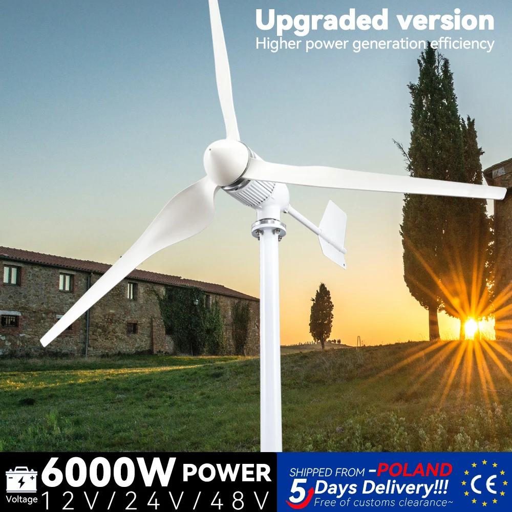 Efficient-Home-Use-Free-Energy-6KW-Wind-Turbine-6000W-24V-48V-MPPT ...