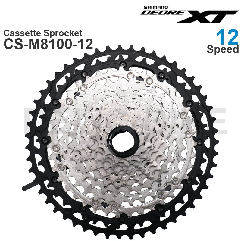 SHIMANO DEORE XT CS-M8100 Cassette Sprocket M8100 Freewheel Cogs Mountain Bike MTB 12-Speed 10 ...
