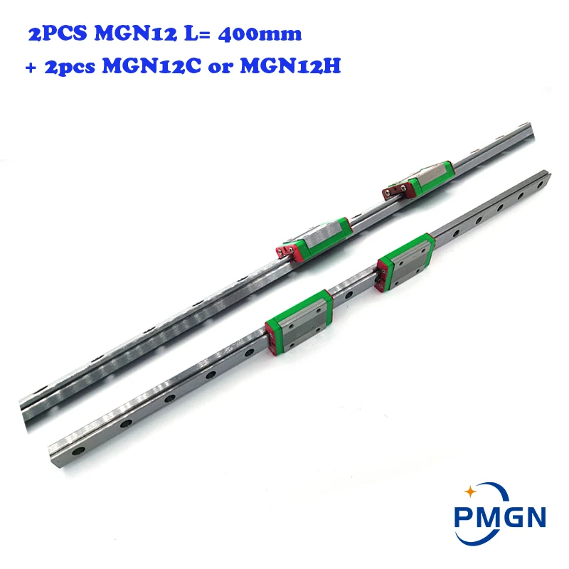 High-quality-2pcs-12mm-Linear-Guide-MGN12-L-400mm-Linear-Rail-Way-2PCS ...