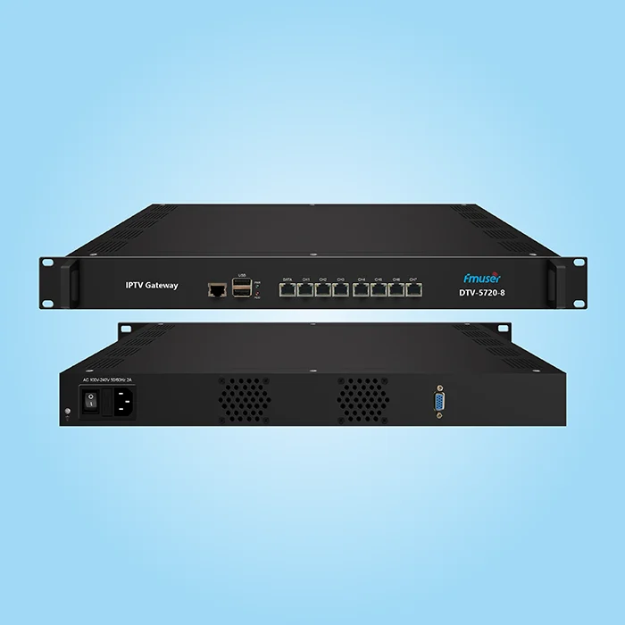 FMUSER DTV-5720-8 7 IP(UDP/RTP/SPTS/RTSP) in 1 IP(HTTP/UDP/HLS/RTMP ...