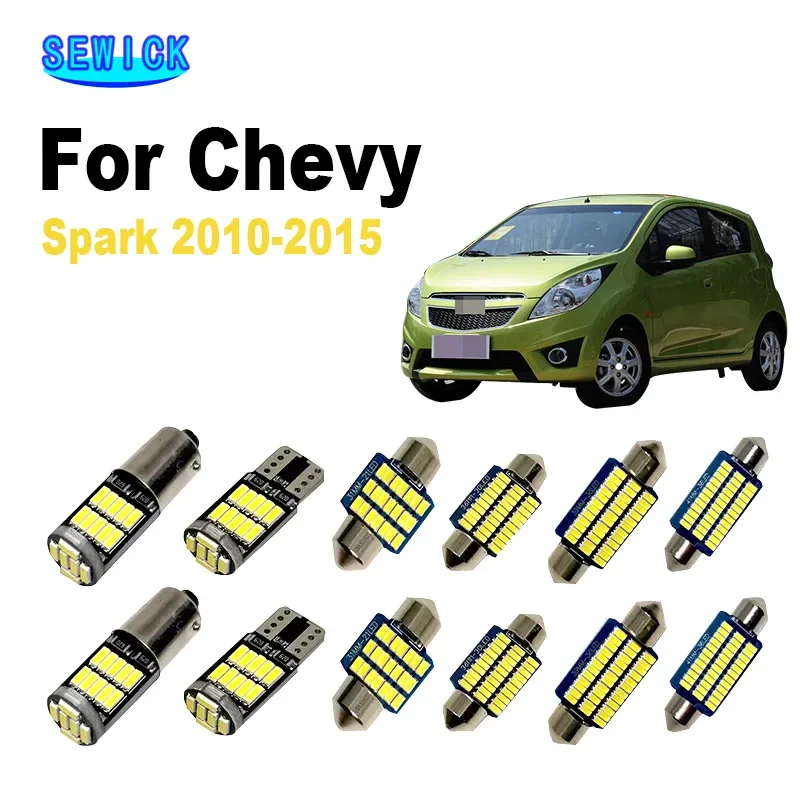 SEWICK-9Pcs-Canbus-Indoor-Lamp-For-Chevrolet-Chevy-Spark-2010-2011-2012 ...