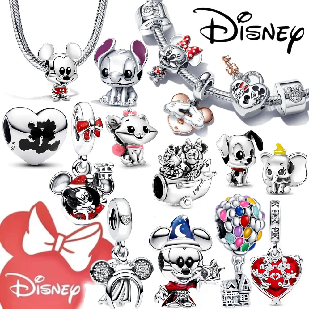 Disney-Stitch-Minnie-Mouse-Winnie-Charms-Dangle-Fit-Pandora-Charms-Silver-Original-Bracelet-for ...