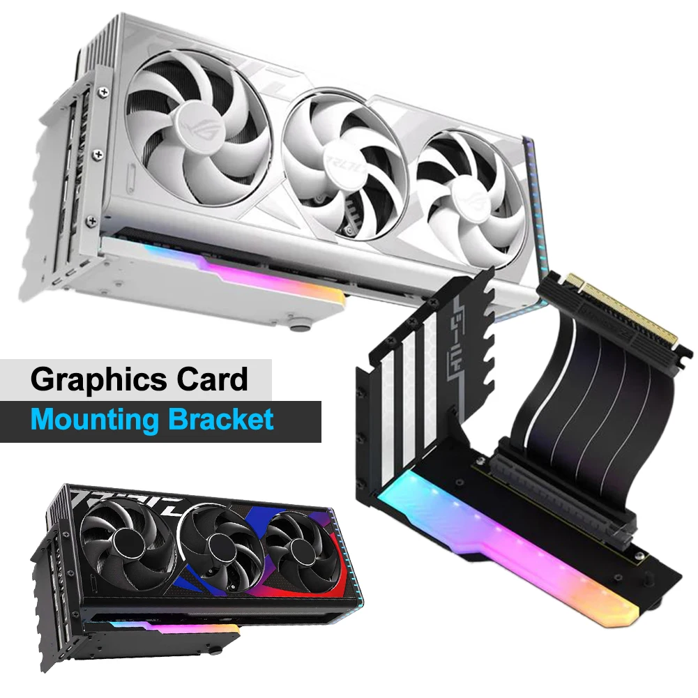 Vertical-GPU-Mounting-Bracket-with-15cm-PCI-E-4-0-X16-Riser-Cable-Video ...