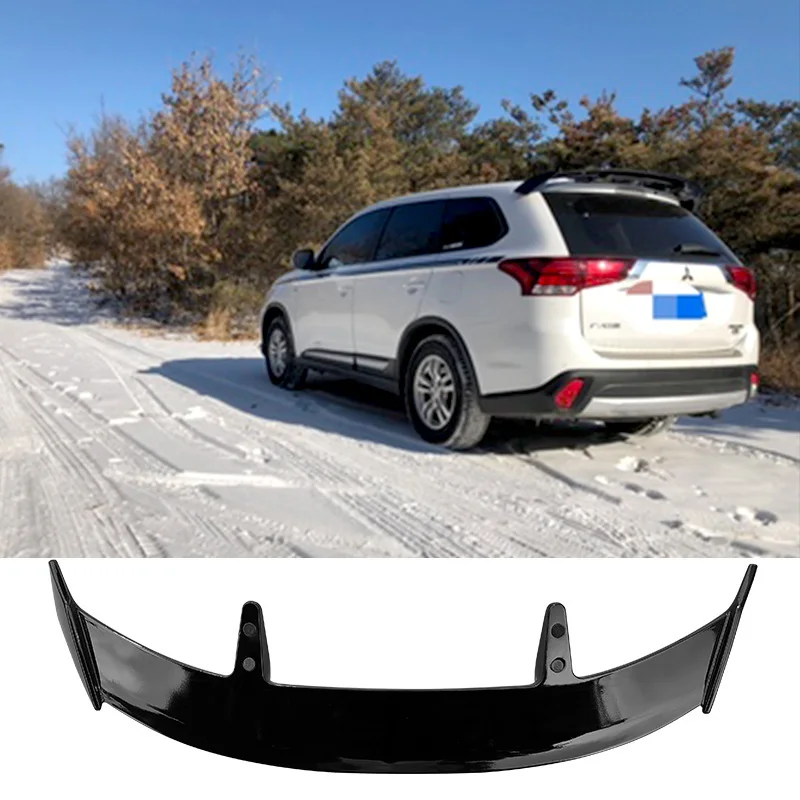 Gloss Black Spoiler For Mitsubishi Outlander 2006-2020 Carbon Paint ...