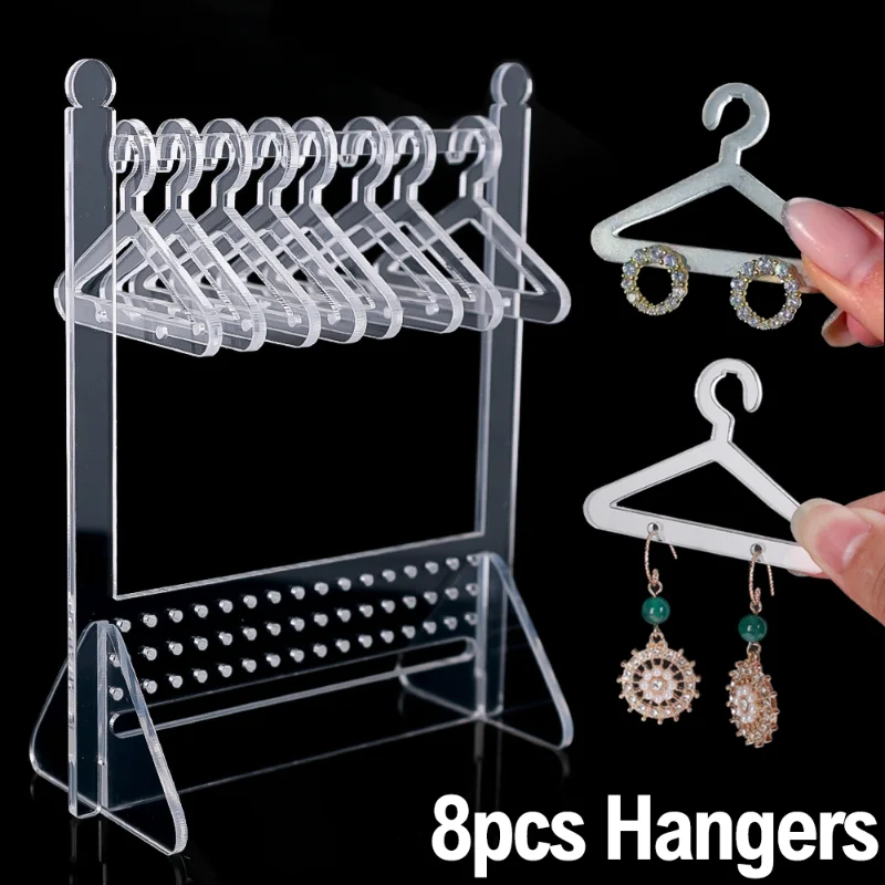8pcs-Hangers-Earring-Jewelry-Hanger-Display-Stand-Acrylic-Organizer ...