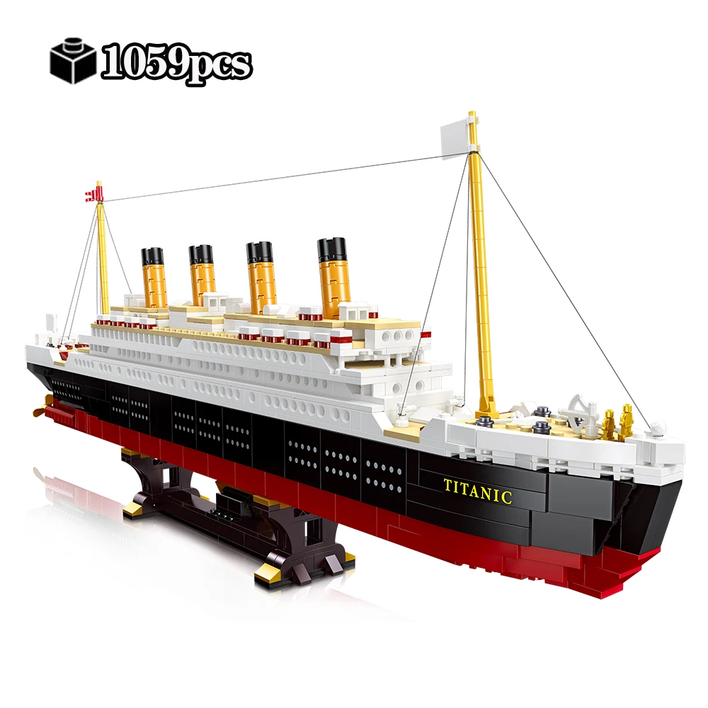 Titanic-RMS-Cruise-Ship-Tour-Boat-Building-Blocks-Bricks-MOC-10294-City-Building-Model-DIY ...