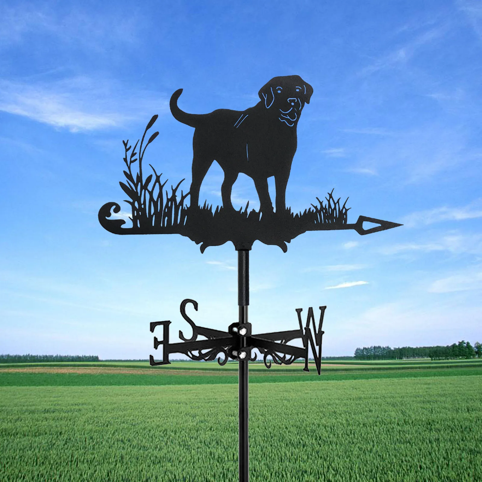 1pc Labrador Retriever Weather Vane Dog Anti-rust Outdoor Decor Craft ...