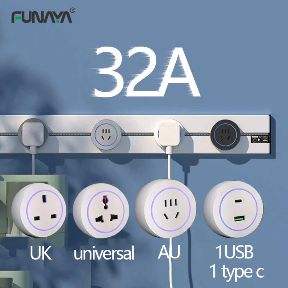 Rail-Track-Sockets-EU-UK-US-AU-Universal-32A-8000W-Kicten-Office ...