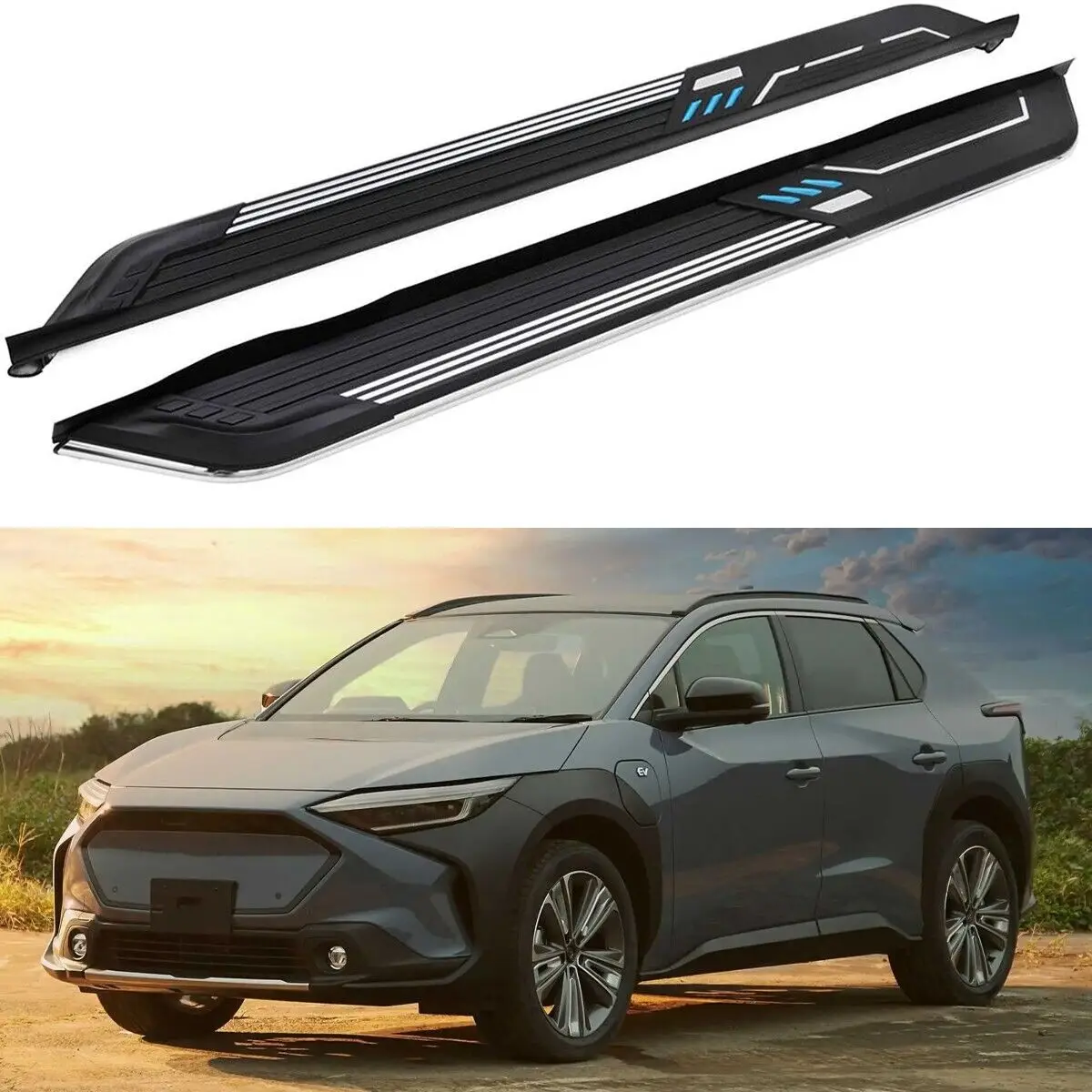 2Pcs-Fits-For-Subaru-Solterra-2022-2023-Door-Side-Step-Nerf-Bar-Running ...