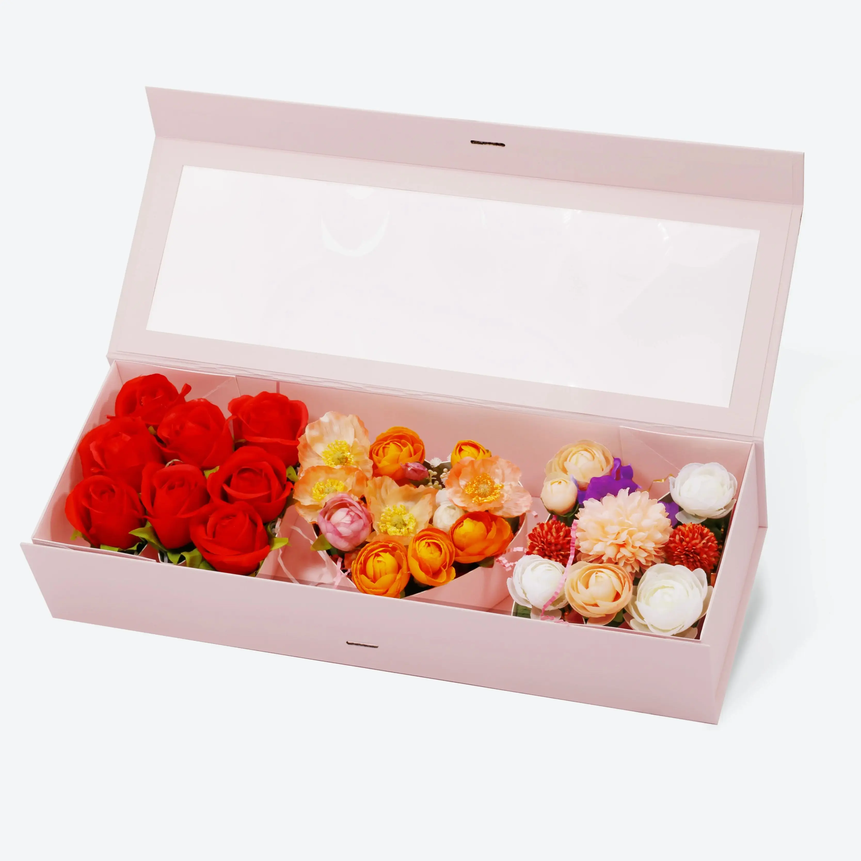 Mother-s-Day-Pink-Flower-Gift-Box-with-Window-And-Ribbon-Rose-Packaging ...