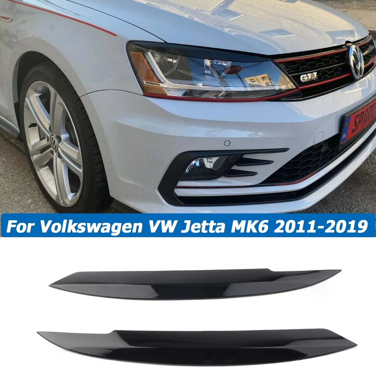For-Volkswagen-VW-Jetta-MK6-2011-2019-Front-Headlight-Eyelid-Eyebrow ...