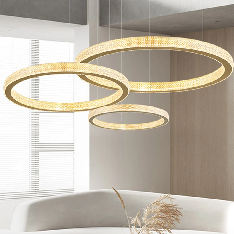 AiPaiTe-European-Aluminum-Acrylic-Gold-Circle-LED-Pendant-Light-for ...